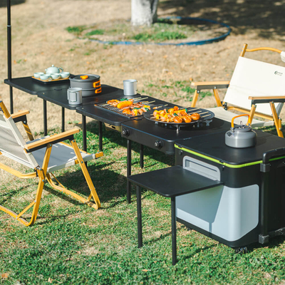 Portable Camping Kitchen BBQ Grill Model EC 2.0-B - Intercamp Outdoor